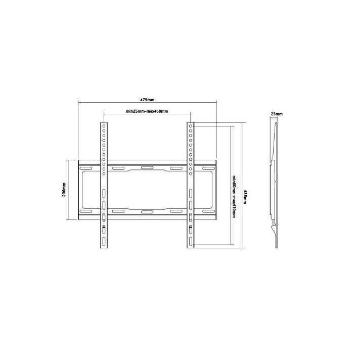 Xstand FIX 32-55 Nosač za TV/FIKSNI/VESA 400x400/40kg/2.5 cm od zida