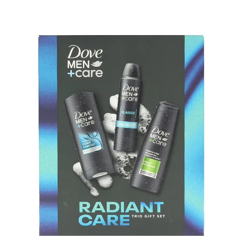 DOVE SET MEN RADIANT CARE (DEO 150ML+KUPKA 250ML+ŠAMPON 250ML)