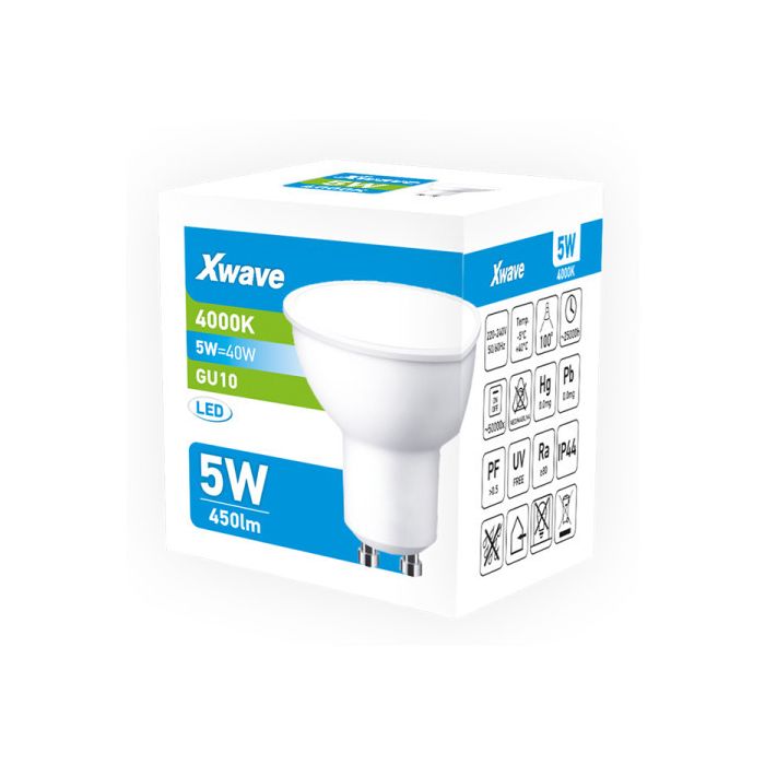 Xwave GU10 5W SL-B-GU5-4K LED Sijalica 4000K.220V,450Lm,Bela