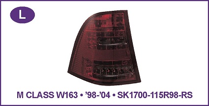 LED Stop svetla MERCEDES ML-class W163 Red-Smoke 98-04