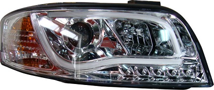 Audi A6 Hrom 01-03 (real DRL, LED TUBE)