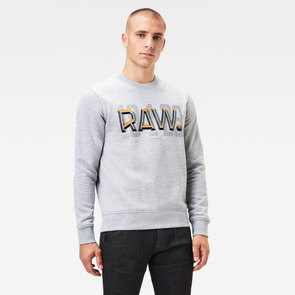 G-STAR SWEATSHIRT - RAW DOT R SW L\S GREY