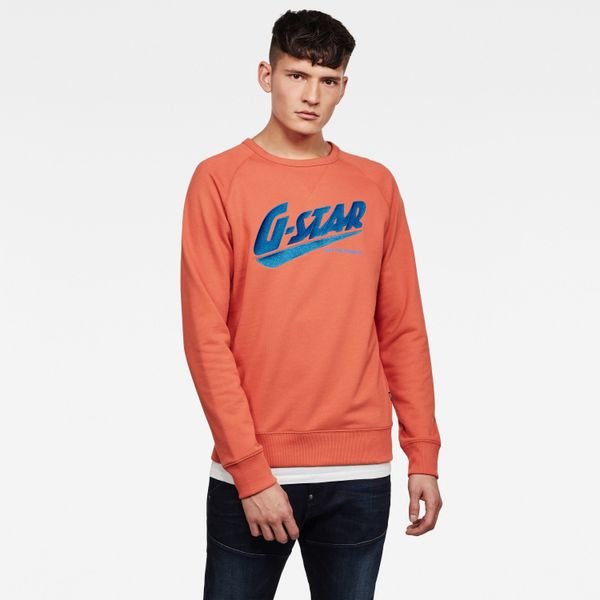 G-STAR SWEATSHIRT - FAST RAGLAN GR R SW L\S ORANGE