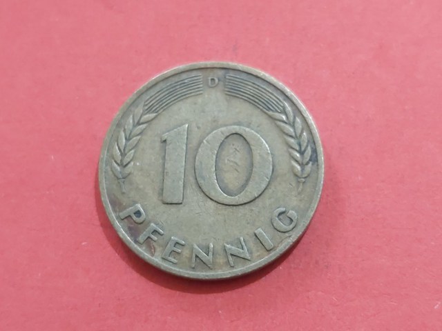 Nemačka  - 10 pfennig 1950 god D