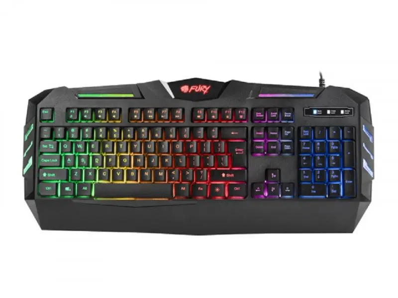 NATEC FURY SPITFIRE Gaming tastatura, Standardna, USB, RGB, Crna