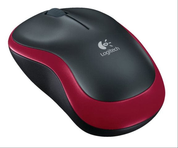 Logitech M185 Wireless Mouse for Notebook Red