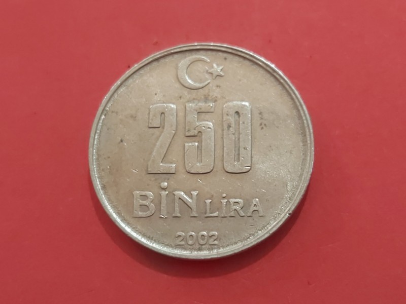 Turska - 250 lira 2002 god