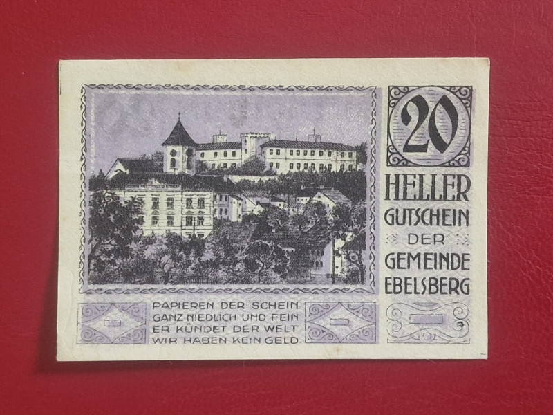 Austrija 20 Helera 1920 Ebelsberg OÖ