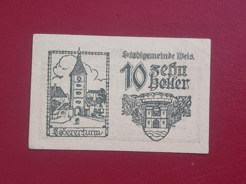 Austrija 10 Helera 1920 Wels OÖ