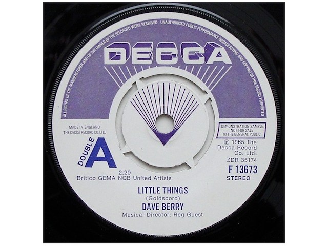 Dave Berry – Little Things / Heartbeat Vinyl, 7`, Promo