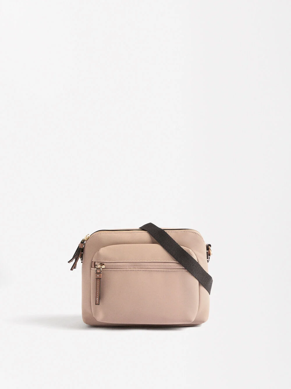 Nylon-Effect Crossbody Bag