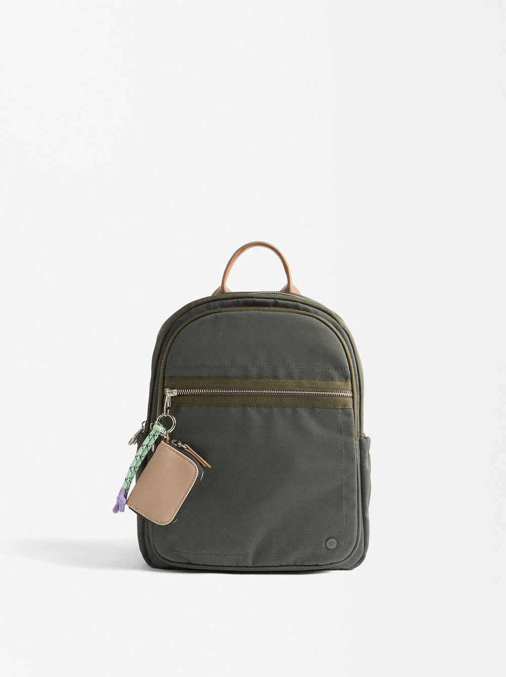 Nylon Backpack With Pendant