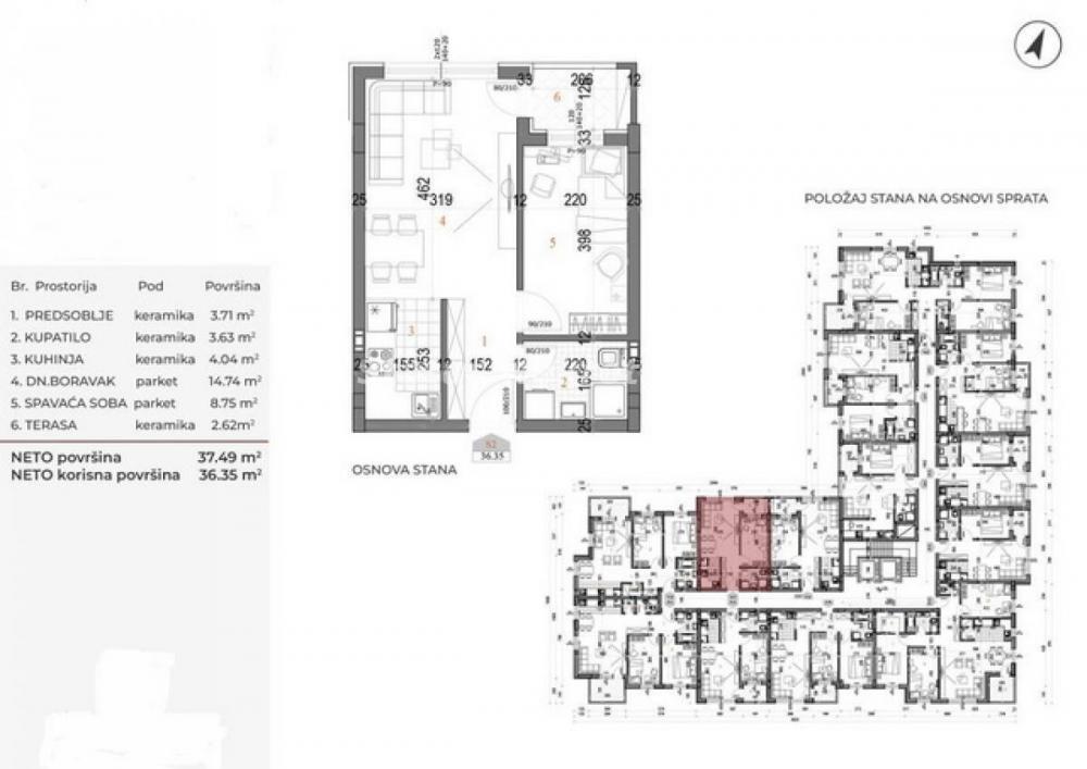 Jednoiposoban stan na prodaju, 36m2, 88.000€