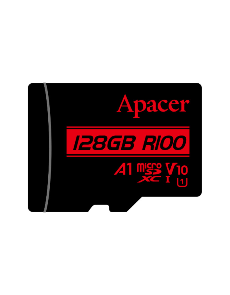 APACER Memorijska kartica microSDXC UHS-I U1 Class10 V10 A1 R100 128GB AP128GMCSX10UB-RA