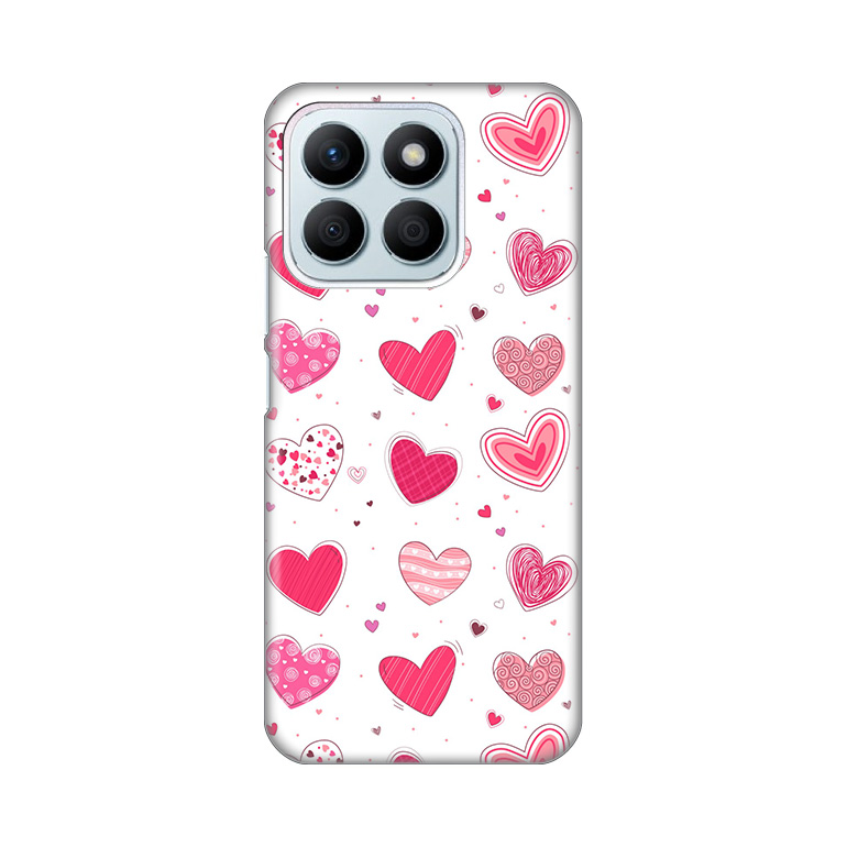 Zastitna ultra tanka (skin) maska / futrola PRINT - Huawei Honor X8b Pink Hearts