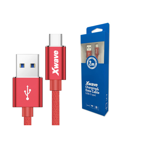 Xwave Kabl USB 3.1 na TIP-C 3.1 muško-muški 2M 3A,AI,upleteni crveni