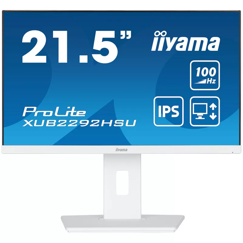 21,5″ WHITE ETE IPS-panel, 1920×1080@100Hz, 15cm Height Adj. Stand, 250cd/m², Speakers,