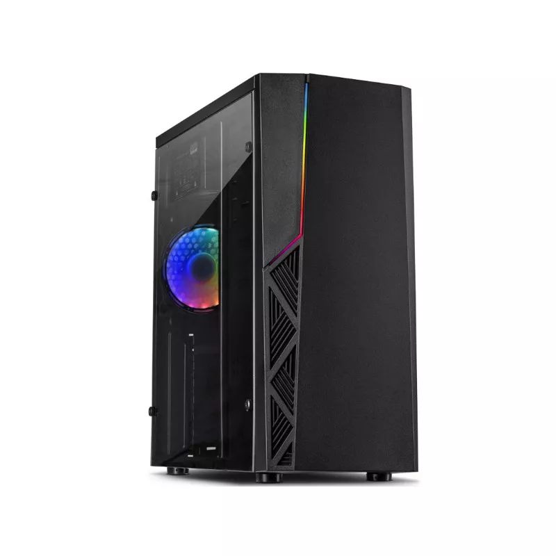 Kućište INTER-TECH B-02 Midi/ATX/RGB/Gaming/bez napajanja/crna