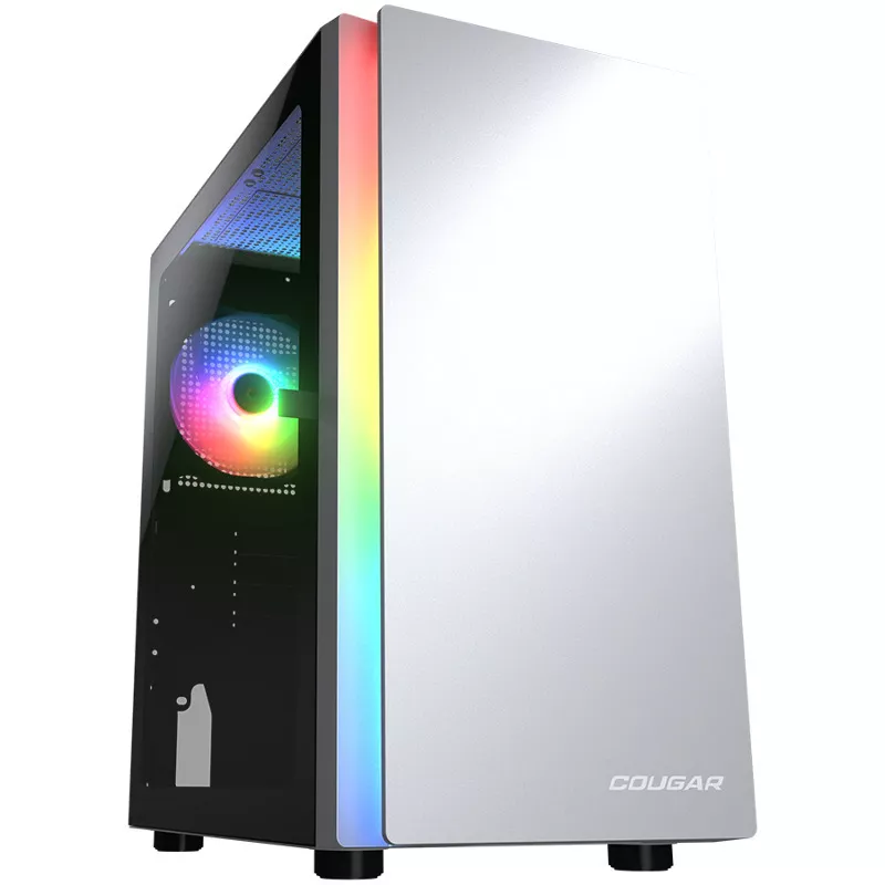 COUGAR | Purity RGB White | PC Case | Mini Tower / TG Front Panel with ARGB strip / 1 x