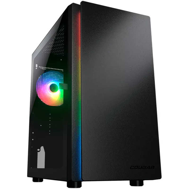 COUGAR | Purity RGB Black | PC Case | Mini Tower / TG Front Panel with ARGB strip / 1 x