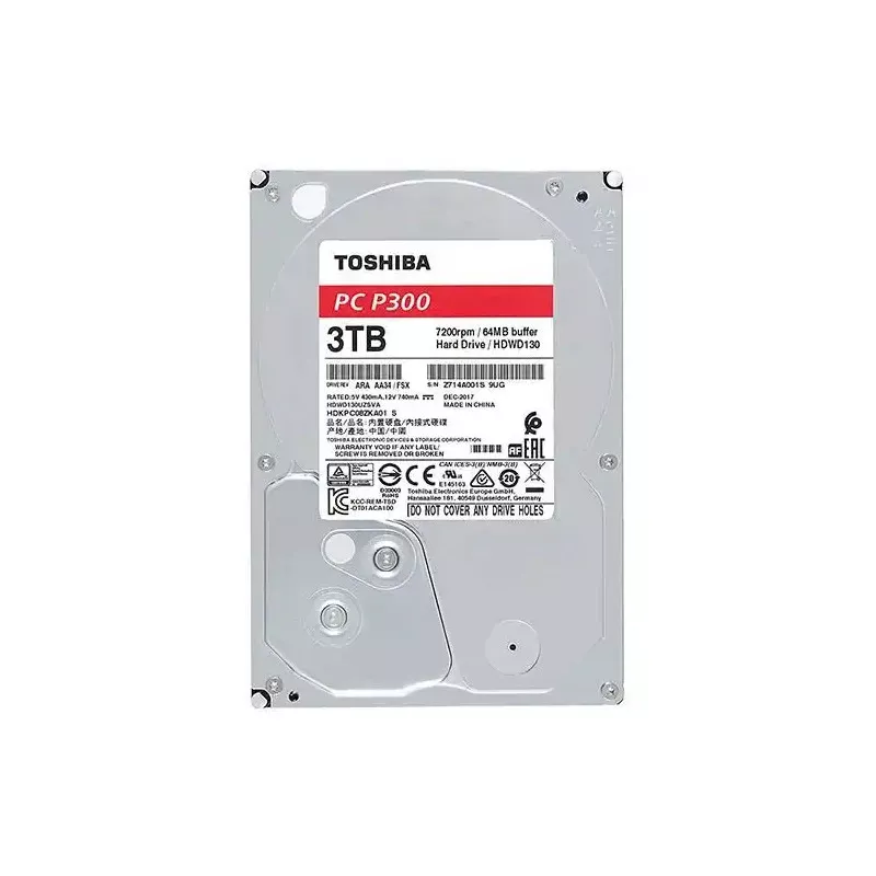 Hard disk 3TB SATA3 Toshiba 128MB HDWD130UZSVA P300