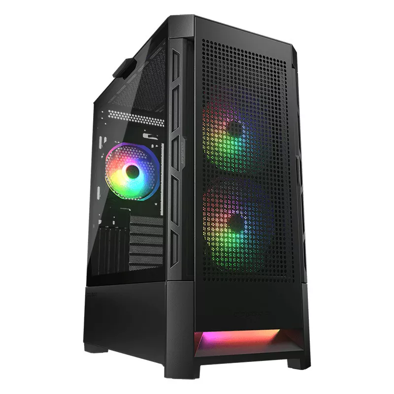 COUGAR | Duoface RGB Black | PC Case | Mid Tower / Airflow Front Panel / 2 x 140mm & 1x