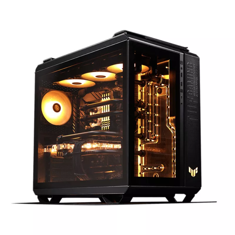 Kućište ASUS TUF GAMING GT502 PLUS TG ARGB Mid Tower/ATX/Micro ATX/Mini ITX/bez napajanja/crna