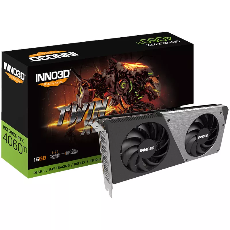 INNO3D GEFORCE RTX 4060 TWIN X2 (2460MHz/ 17Gbps) / 8GB GDDR6 / 128-bit/ DP+DP+DP+HDMI /