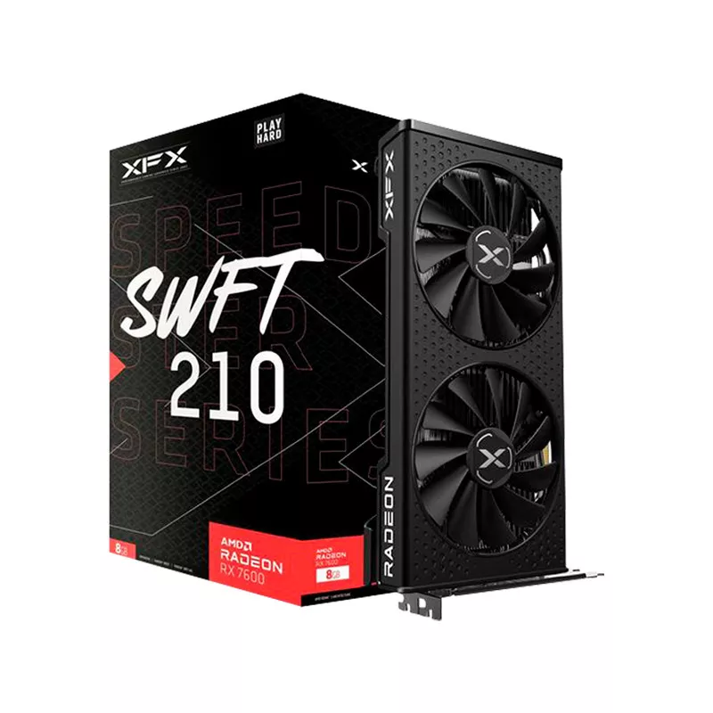 XFX SPEEDSTER SWFT210 RADEON RX 7600XT SWFT Gaming Graphics Card with 16GB GDDR6 HDMI