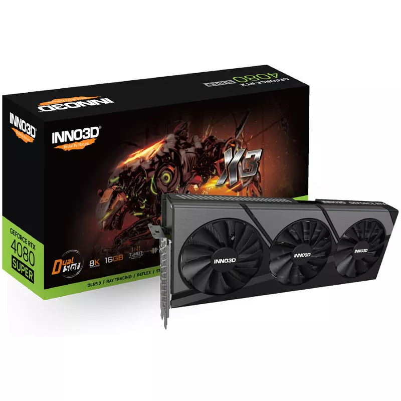 INNO3D GEFORCE RTX 4080 SUPER X3 16GB GDDR6X 256bit, 2580MHz / 23Gbps, 3x DP, 1x HDMI, 3