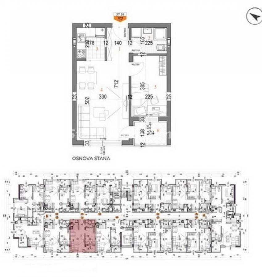 Telep- Jednoiposoban stan 37 m2 sa Terasom u Izgradnji-povrat PDV-065/385 8880