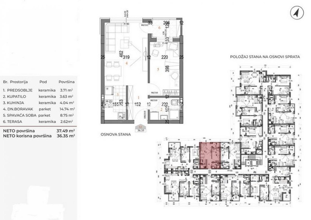 Telep-Odličan Jednoiposoban stan 36 m2 sa Terasom u Izgradnji-povrat PDV-065/385 8880