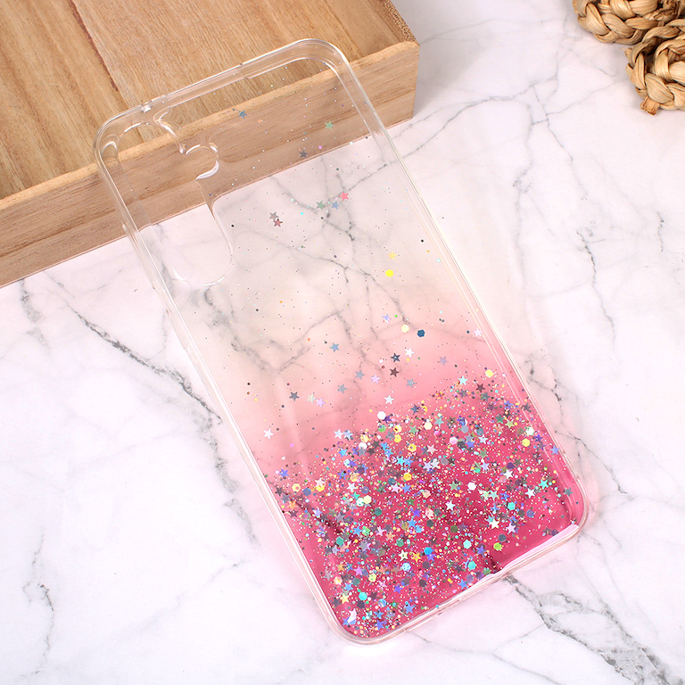 Silikonska futrola Glitter za Samsung A556 Galaxy A55 5G roze