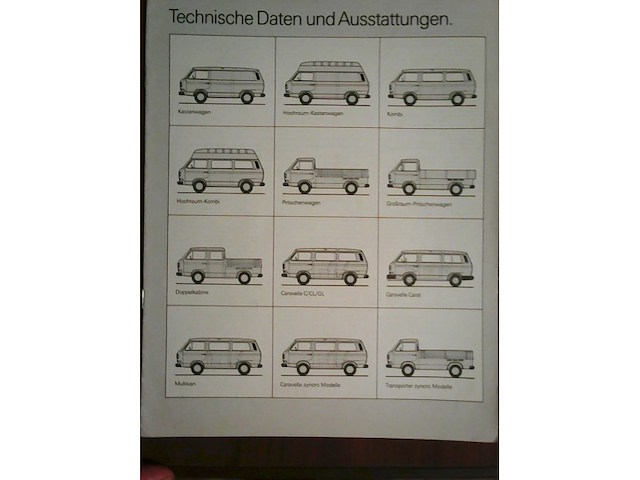 AUTO KATALOG DIE VOLKSWAGEN TRANSPORTER UND BUSSE