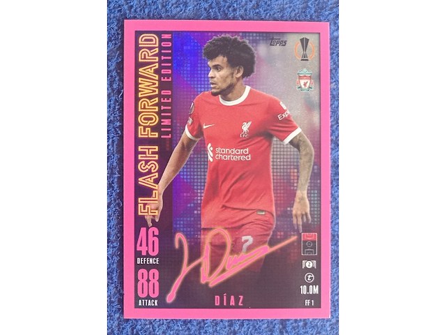 2023/24 Match Attax Extra UEFA CL Diaz Flash Forward