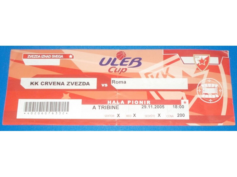 KK CRVENA ZVEZDA vs Roma