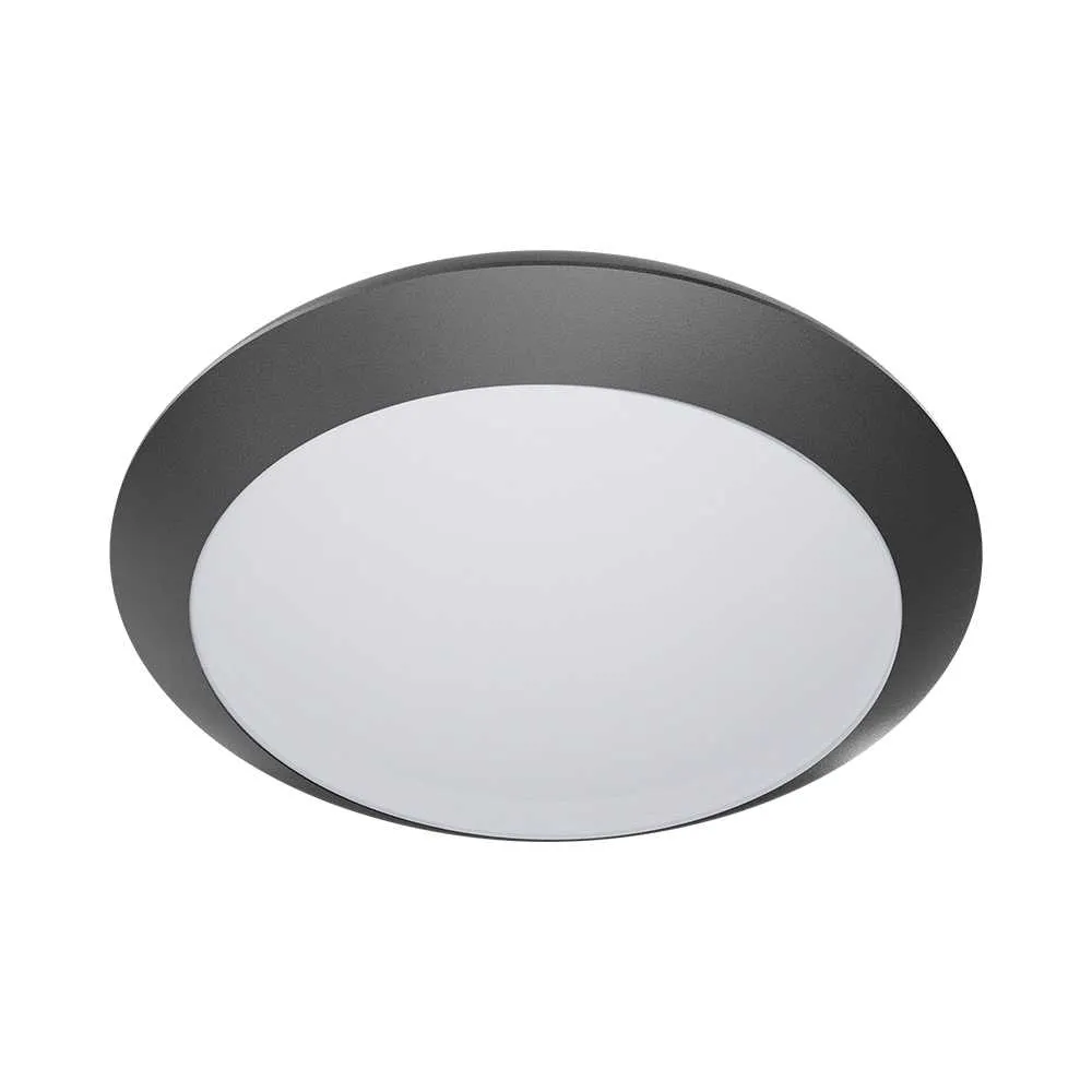 LED PLAFONJERA NAPOLI 1xE27 PC SIVA IP65