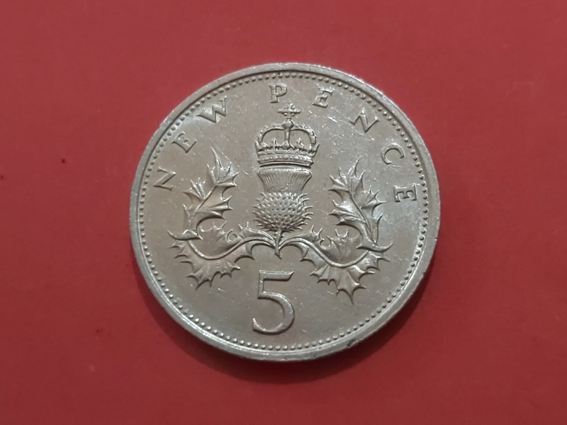 Britanija - 5 pence 1980 god