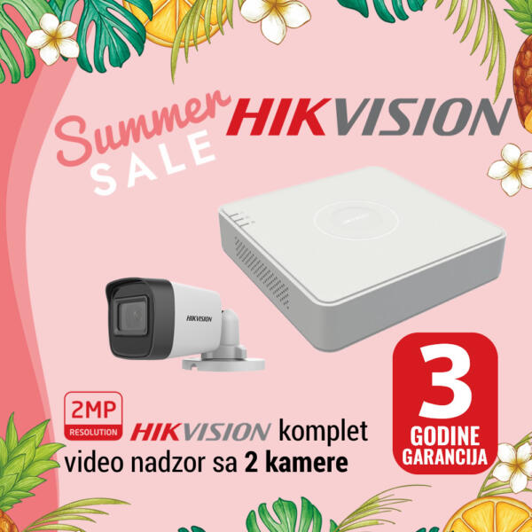 SUMMER 2MP Hikvision sa 2 kamere