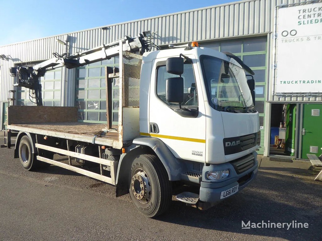 DAF LF 55.220 RHD , Hiab Crane 9 T/mtr , Manual, Euro 5 Voll Blattfe pokretna dizalica