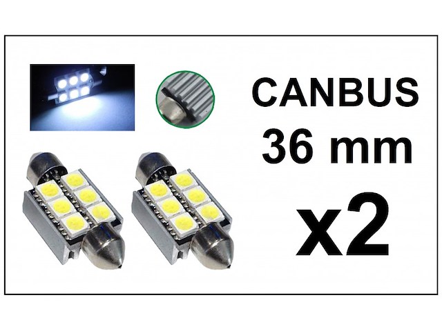 LED Sijalica - 36 mm - CANBUS 6 SMD - 2 komada