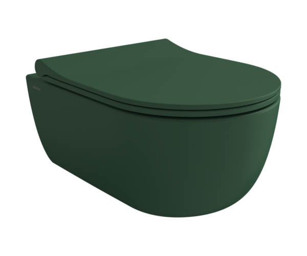 WC SOLJA KONZOLNA V-TONDO 49cm MAT GREEN BOCCHI