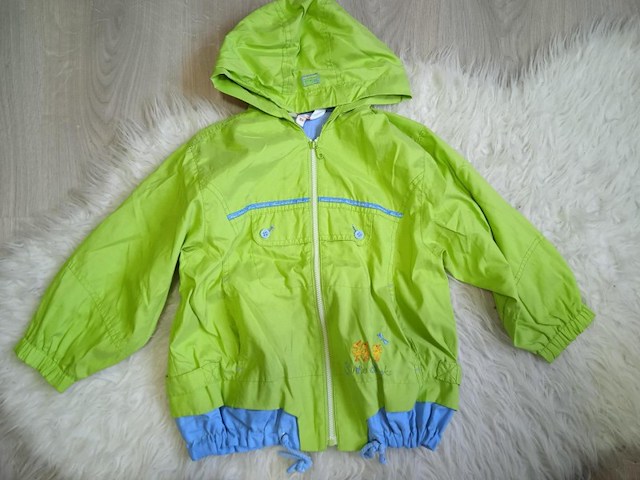 NEON ZELENA JAKNA ZA DECAKE VEL 104