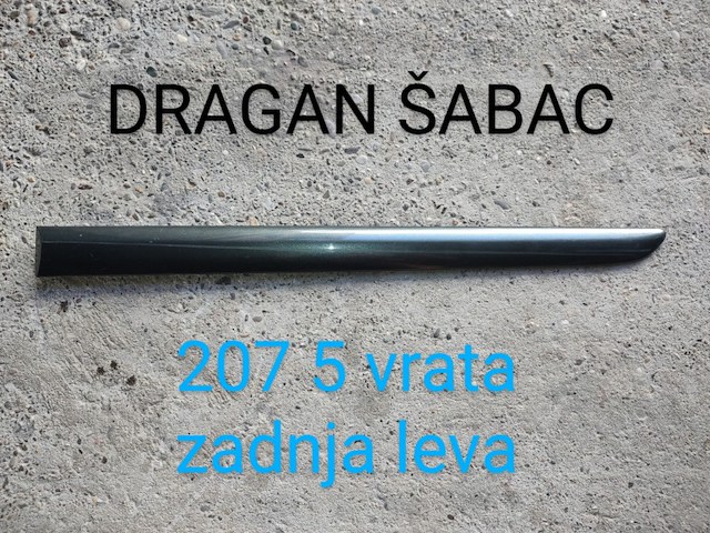 Peugeot 207 lajsna zadnja leva 5 vrata