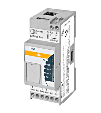 Data logger with web server for conn. to the Modbus meters
Mini PC in industry standard, up to 32 kWh-Meters per Modlog possible