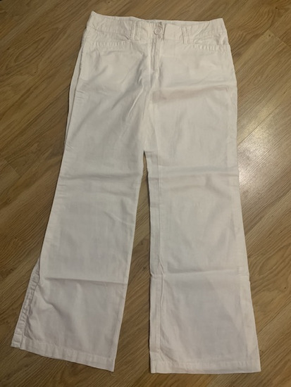 Bele lanene pantalone H&M