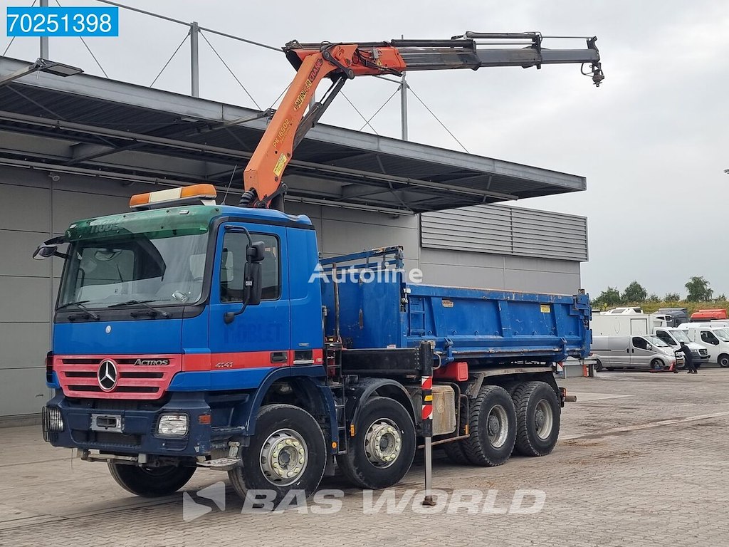 Mercedes-Benz Actros 4141 8X4 Palfinger PK16502 Crane Kran Automatic steel sus kiper