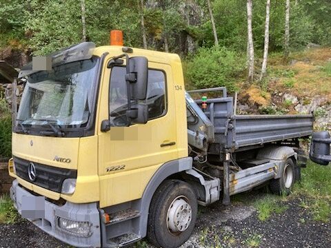 Mercedes-Benz ATEGO 1222K *dumper + crane ATLAS TEREX 65.2 *MANUAL *FULL STEEL kiper