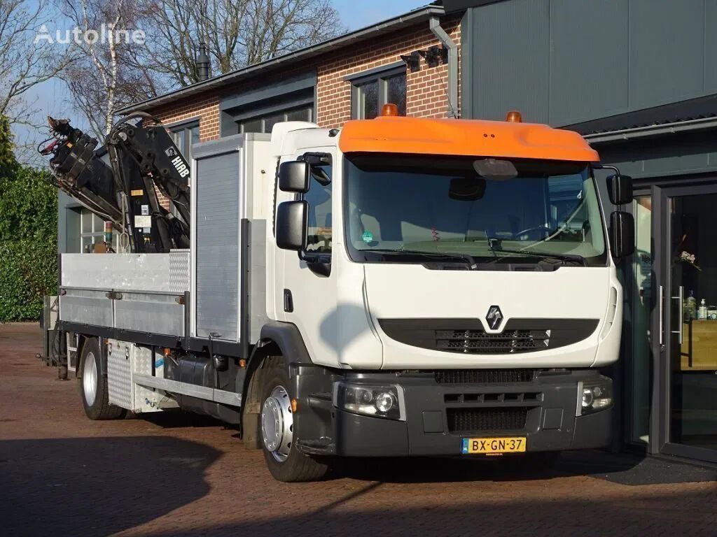 Renault Premium 340 CRANE HIAB 144E-3 HIDUO ROTOR AFSTANDBEDIENING kamion s ravnom platformom