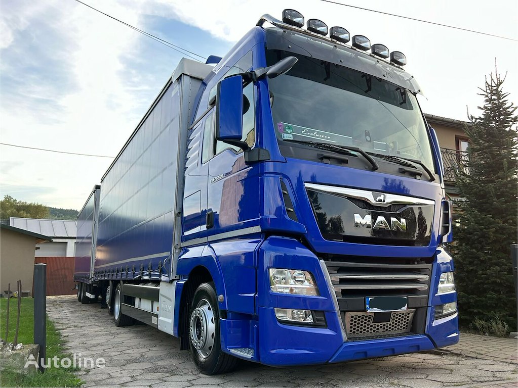 MAN TGX 26.500 2019 120m KOMPLET TANDEM TOP VIN: KP 2-STUCK 295/60 kamion sa klizna zavesa cerada + prikolica sa kliznom ceradom